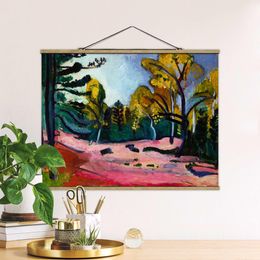 Stoffbild mit Posterleisten Henri Matisse - Im Wald von Fontainebleau