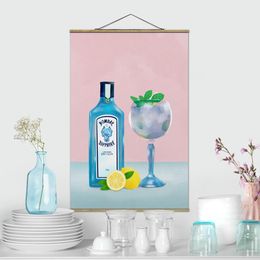Bilderwelten Stoffbild mit Posterleisten Bombay Sapphire