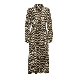 V&eacute;ro Moda VERO MODA Kleid 'Varia' Damen Gr&ouml;&szlig;e 38 beige / schwarz Winterkleid