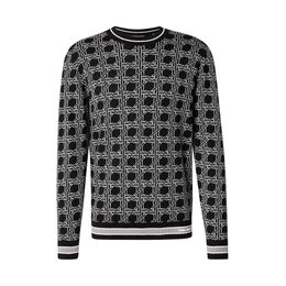 K by KARL LAGERFELD Karl Lagerfeld Pullover Herren Gr&ouml;&szlig;e L grau / schwarz / wei&szlig;