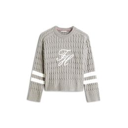 Tommy Hilfiger Pullover Damen Gr&ouml;&szlig;e S grau / wei&szlig;