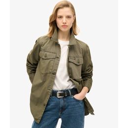 Superdry Damen Military Hemdjacke, Gr&uuml;n, Gr&ouml;&szlig;e: 36 21028240003598MI030