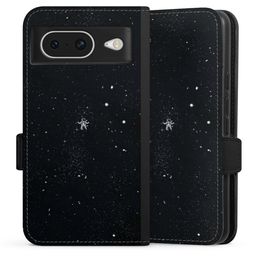 DeinDesign Google Pixel 8 Handy Klapph&uuml;lle Handyh&uuml;lle aus Kunst Leder schwarz Flip Case Space Astronaut Weltall Sideflip mit Lasche
