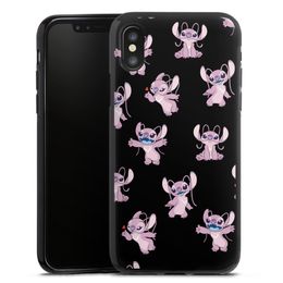 DeinDesign iPhone X Handy Silikon H&uuml;lle Case schwarz Handyh&uuml;lle Lilo & Stitch Angel Disney