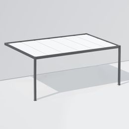 Carport hoch, Anbaucarport Premium, Anthrazit RAL 7016, 300 x 299.2 cm, Durchgangsh&ouml;he 280 cm, individuell konfigurieren