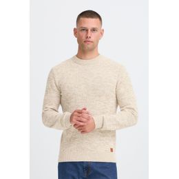 Strickpullover Blend "BHDanno", Damen, Gr. 3XL, wei&szlig; (bone wei&szlig;), Grobstrick, 70% Baumwolle (Recycled), 30% Polyester (Recycled), meliert, normal normal, Rundhals, Pullover Strickpullover, Klassischer Grobstrickpullover