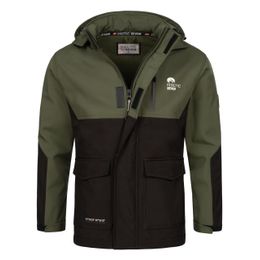 Softshelljacke Arctic Seven "ASRenaldoo", Herren, Gr. 4XL, gr&uuml;n (olive, schwarz), Obermaterial: 96% Polyester, 4% Elasthan. Innenseite: 100% Polyester, Jacken Softshelljacke, sportliche Funktionsjacke