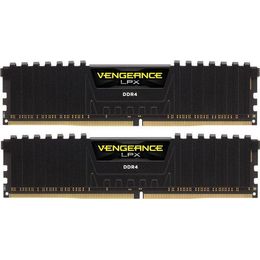 Corsair Vengeance LPX schwarz DIMM Kit 16GB, DDR4-2666, CL16-18-18-35