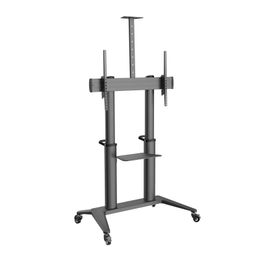 Puremounts Premium TV Cart - Single Display bis 120", schwarz