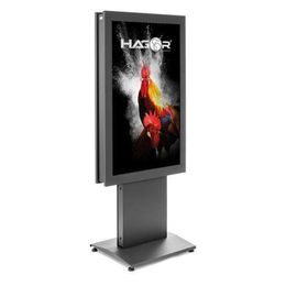 Hagor vis-it&reg; HP Floorbase 55" Indoorstele Portrait inkl. Schutzglasscheibe