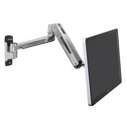 Ergotron LX HD Sitz-Steh-Wandmontage-LCD-Arm f&uuml;r einen Monitor bis 124,46 cm 49 Zoll Aluminium