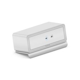 mediahub2 - 7 Steckpl&auml;tze, freistehend auf dem Tisch - wei&szlig;es Geh&auml;use und mattwei&szlig;e Module. M2 Dock. Buchse - Keine. Stecker - Keiner
