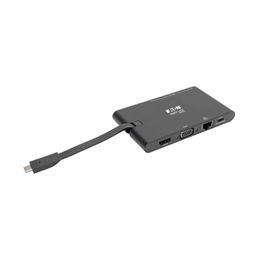 Eaton Tripp Lite Series USB-C Dock - 4K HDMI, VGA, USB 3.2 Gen 1, USB-A/C Hub, GbE, Memory Card, 100W PD Charging