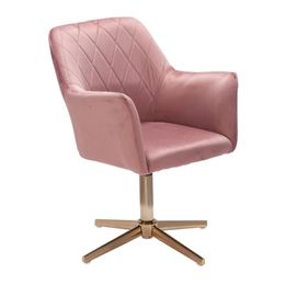 Wohnling Esszimmerstuhl Samt WL6.306 rosa