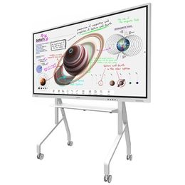 Samsung Flip Pro WM85B Flipchart 215,9 cm 85 Zoll inkl. Neomounts FL50-525WH1 MOVE Go Rollwagenh&ouml;henverstellbar