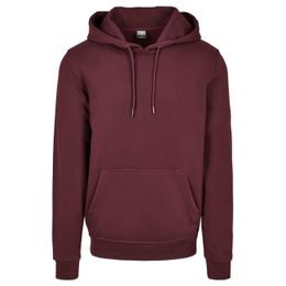 Sweatshirt Urban Classics "Urban Classics Herren Basic Sweat Hoody", Herren, Gr. M, rotwine, 63% Baumwolle, 37% Polyester, unifarben, Sweatshirts Sweatshirt