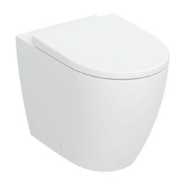 Geberit iCon Stand-Tiefspül-WC-Set 503080JT1 35,5x56cm, wandbündig, geschlossenes Keramikdesign, mit WC-Sitz, Weiß matt