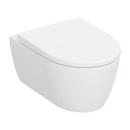 Geberit iCon Wand-Tiefspül-WC-Set 503046JT1 35,5x53cm, geschlossenes Keramikdesign, mit WC-Sitz, weiß matt