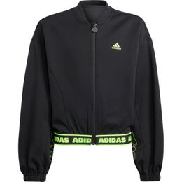 Adidas Crop Bomberjacke M&auml;dchen - schwarz - Gr. 170 - Polyester/Baumwolle