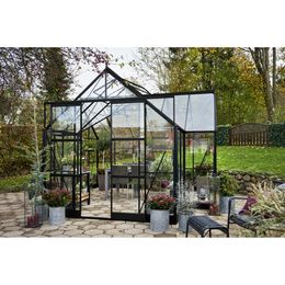 HALLS Gewächshaus 'ICON Gardenhouse 8' 383,9 x 381,5 cm mit 3 mm Sicherheitsglas schwarz
