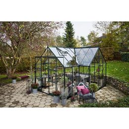 HALLS Gewächshaus 'ICON Gardenhouse 8' 383,9 x 381,5 cm mit 3 mm Sicherheitsglas grün