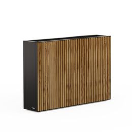 Herstera Pflanzkübel 'Deco Planter Divider' holzfarben/schwarz 120 x 25 x 80 cm