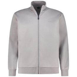 Gro&szlig;e Gr&ouml;&szlig;en BOSS Sweatjacke mit Elasthan Farbe grau Gr&ouml;&szlig;e: 6XL