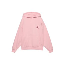 Pull&Bear Pull&bear Sweatshirt 'PACIFIC' Damen Gr&ouml;&szlig;e S rosa / feuerrot