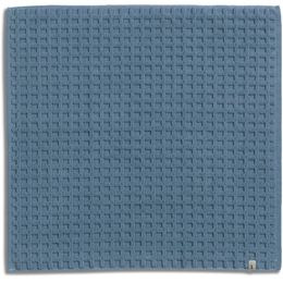 M&ouml;ve Badematte M&Ouml;VE "Waffelpiquee" Gr. 1, blau (steel blau), H:6mm, Baumwolle, Badematten, Badematte