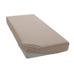 Bettlaken Estella "Feinjersey", grau (kieselgrau), L:200cm, Jersey, Obermaterial: 100% Baumwolle, Bettlaken, Bettlaken, Rundumgummi