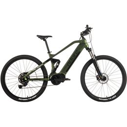 E-Bike Adore "Fully 29" Enforce 4.0 Mittelmotor 85NM / 15Ah Grün matt" Gr. 46, grün, schwarz, Elektrofahrräder, Damen, 46cm, 29 Zoll (73,66cm), Pedelec, Elektrofahrrad für Damen und Herren, MTB