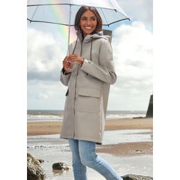 ELBSAND Damen Regenjacke, hellgrau, Gr&ouml;&szlig;e 44