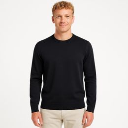 Only & Sons Rundhalspullover ONLY & SONS "ONSHOLGER REG CREW NECK KNIT - OTL", Herren, Gr. XXL, blau (schwarz navy), Strick, Obermaterial: 100% Baumwolle, unifarben, regular fit, Rundhals, Rippbündchen, Pullover Rundhalspullover