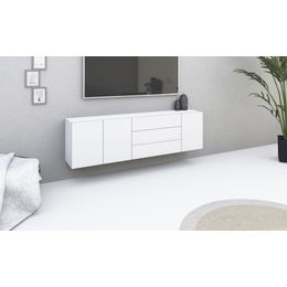 borchardt M&ouml;bel Sideboard BORCHARDT M&Ouml;BEL "Sophia", wei&szlig; (wei&szlig; matt), B:190cm H:53cm T:35cm, Spanplatte, Sideboards, Sideboard, Breite 190 cm, zur Wandmontage