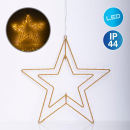 Näve NÄVE Dekolicht "Stern", gold (goldfarben), 1, Ø 40cm, 1 Stk., Leuchten, golden mit Aufhängung Ã˜ 40cm Licht warmweiß 70 LED IP44