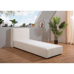 Boxspringbett Home Affaire "&Aring;by", beige (creme, beige), B:107cm L:225cm, Komplettbetten, Boxspringbett, In Cord Bezug, wahlweise mit und ohne Matrazte erh&auml;ltlich