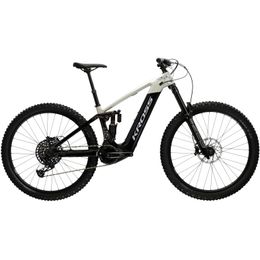 E-Bike KROSS "KROSS E-MTB Moon Boost 1.0 29" grau" Gr. 48, grau (grau, schwarz), Elektrofahrräder, Damen, 48cm, 29 Zoll (73,66cm), Pedelec, Elektrofahrrad für Damen und Herren, MTB