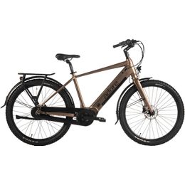 E-Bike Adore "27,5" Alu Cityfahrrad CX-290 Mittelmotor 75NM / 15Ah Bronze" Gr. 48, bronze, bronze matt, Elektrofahrräder, Damen, 48cm, 27,5 Zoll (69,85cm), Pedelec, Elektrofahrrad für Damen und Herren
