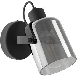 Eglo Deckenspot "BERREGAS Spotlampe - Stahl - E27 - 1X28W - IP20", schwarz, chrom, 1, Ø 11cm, 1 Stk., Leuchten, Deckenspot