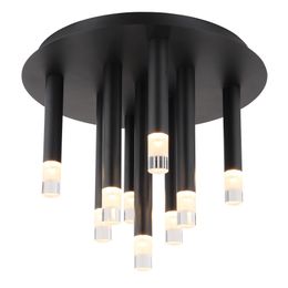 Globo LIGHTING Deckenleuchte "RYAN", Ø 2,5cm H: 29,6cm, 1 Stk.schwarz, Wohnzimmer, Leuchten, Deckenlampe/Stäbe/Metall/Wohnzimmer/Essbereich/Acryl