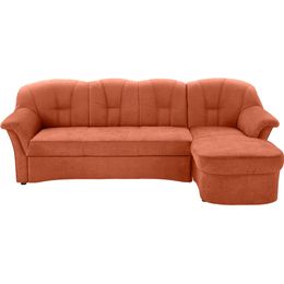 Ecksofa DOMO collection "Papenburg, zeitlose R&uuml;ckensteppung, elegante Formensprache, L-Form", orange (terra), B:235cm H:84cm T:140cm, Kunstleder SOFTLUX;Luxus-Microfaser (100% Polyester);Struktur ( 90% Polyester, 10% Polyacryl);Microfaser PRIMABELLE (100% Polyester), Sofas, Ecksofa, in gro&szlig;er Farbvielfalt, wahlweise mit Bettfunktion, Topseller