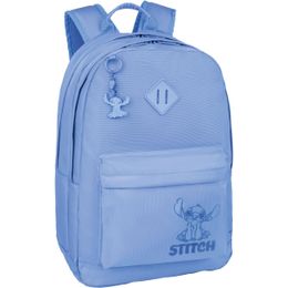 Freizeitrucksack COOLPACK "Scout 17", Stitch", Jungen, Gr. B/H/T: 37cm x 48cm x 7cm, stitch blau, Polyester, Rucksäcke Freizeitrucksack