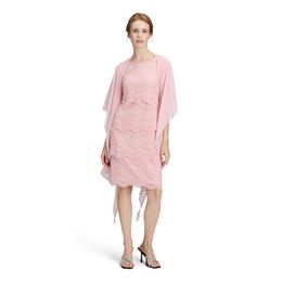 Multifunktionstuch Vera Mont "Damen mit Volant", Damen, Gr. S, rosa (foggy rose), Chiffon, Polyester, festlich, Modetücher Multifunktionstuch, Nahtführung