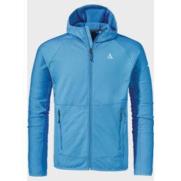 Sch&ouml;ffel Fleecejacke SCH&Ouml;FFEL "Fleece Hoody Style Cascata MNS", Herren, Gr. 56, blau (8275, blau), Oberstoff: 94% Polyester, 6% Elasthan, regular fit, hoch geschlossener Ausschnitt, Jacken Fleecejacke
