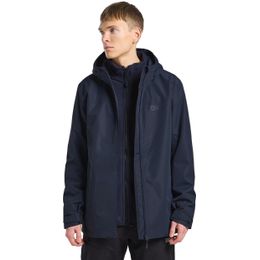 3-in-1-Funktionsjacke Jack Wolfskin "TAUBENBERG 3IN1 JKT M", Herren, Gr. L (52), blau (night, blau), Obermaterial: 100% Polyester; Innenjacke: 87% Polyester, 13% sonstige Fasern, Jacken, Topseller