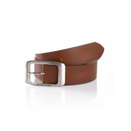 Ledergürtel Tom Tailor "TTAMY", Damen, Gr. 105, braun (cognac, braun), Rindsleder, Gürtel Ledergürtel, 4 cm breiter Damengürtel, modisch vielseitig