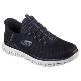 Slip-On Sneaker Skechers "GLIDE-STEP", Herren, Gr. 40, schwarz, Mesh, Schuhe, Schlupfschuh, Freizeitschuh, Trainingsschuh mit praktischem Gummizug