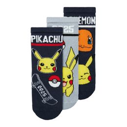 name it Socken 'NMMSANTIAGO POKEMON' Jungen Gr&ouml;&szlig;e 31/33 navy / rauchblau / gelb / wei&szlig;