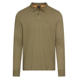 Poloshirt BOSS Orange "Passerby", Herren, Gr. 3XL, grün (open grün342), Jersey, Obermaterial: 95% Baumwolle, 5% Elasthan, körpernah hüftbedeckend, hoch geschlossener Ausschnitt, eingesetzt elastischer Bund, Shirts, mit BOSS-Logobadge