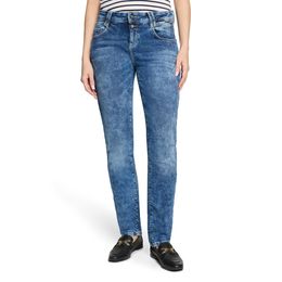 Boyfriend-Jeans Cartoon "Damen mit Nieten", Damen, Gr. 44, Normalgrößen, blau, Obermaterial: 99% Baumwolle, 1% Elasthan, lässig geschnitten, Jeans